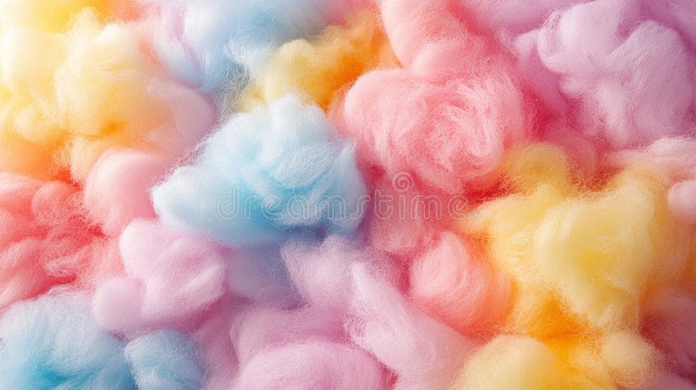 Pastel Rainbow Fluffy Texture Background Stock Illustration ...