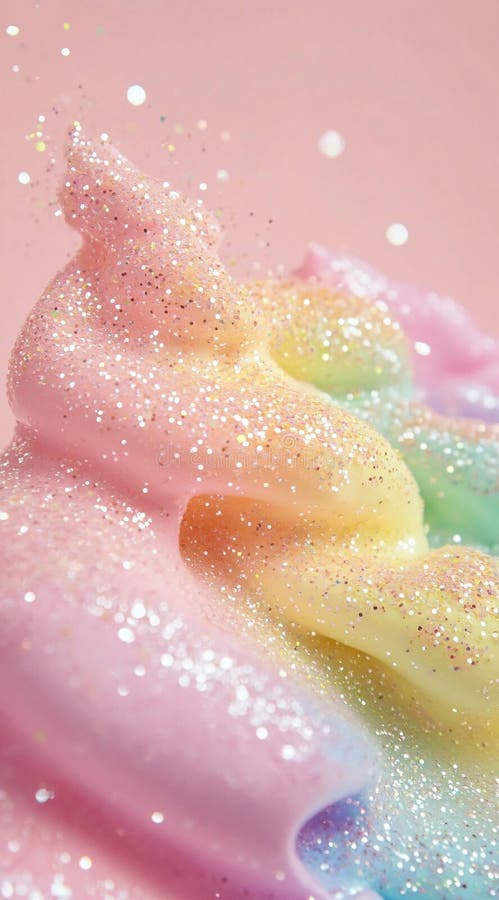 Pastel Rainbow Glitter Slime Abstract Background High Quality Image ...