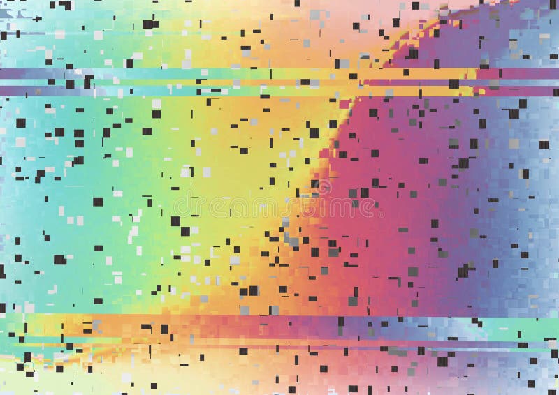 Pastel Rainbow Gradient Glitch Digital Abstract Background Stock ...