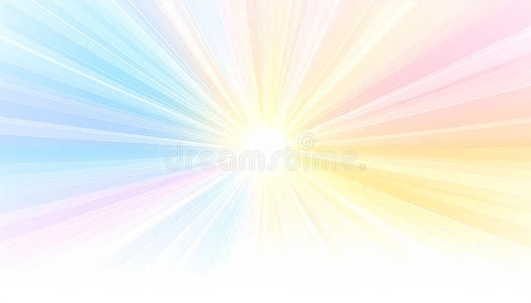 Pastel Rainbow Light Burst Background Stock Illustration - Illustration ...