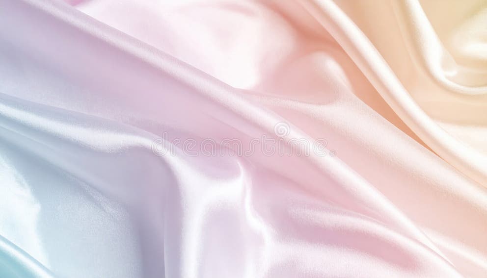 Pastel Rainbow Silk Fabric Drape Texture Stock Illustration ...