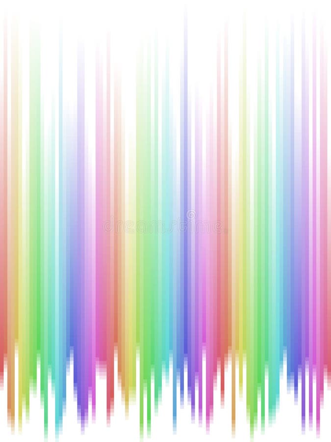 Pastel Rainbow Stripes Gradient with Squares Mosaic Pattern, White ...