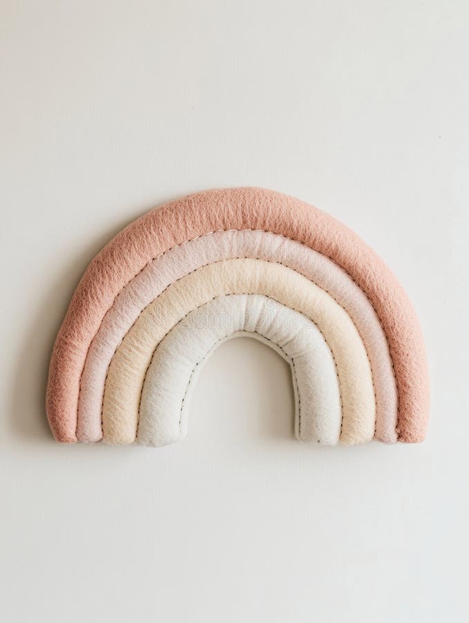 Pastel Rainbow Wall Decor in Soft Felt Texture Designed with ...