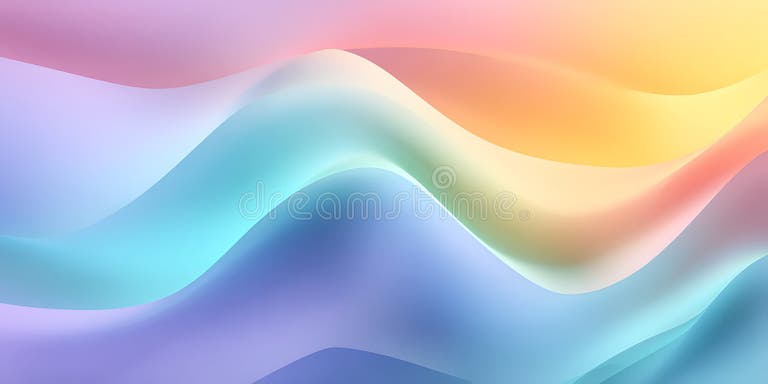 Pastel Rainbow Wave Background Soft Color Gradient Texture for Design ...