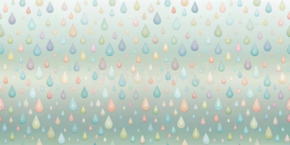 Pastel Raindrops Falling on a Soft Gradient Background a Delicate and ...