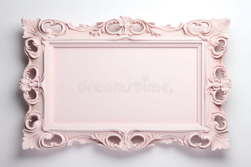 Pastel Rectangle Decorative Ornate Picture Frame. AI Generated Stock ...