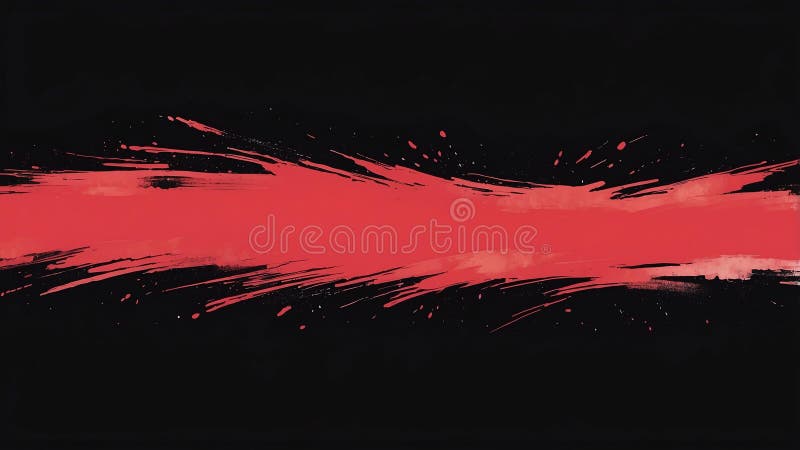 Pastel Red Brush Stokes Border Frame on Black Ba Ai Generated Stock ...