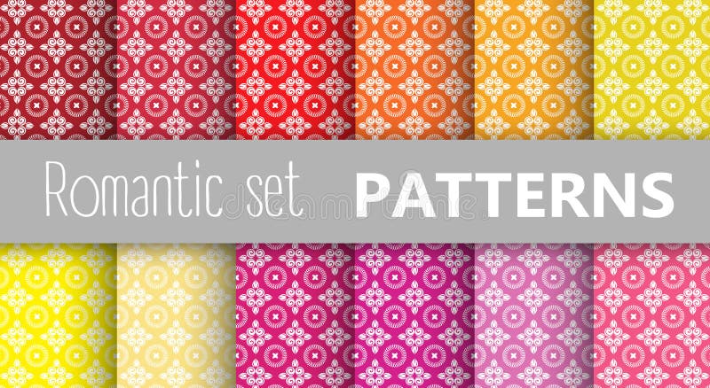 Pastel Retro Vector Patterns Stock Vector - Illustration of foliage ...