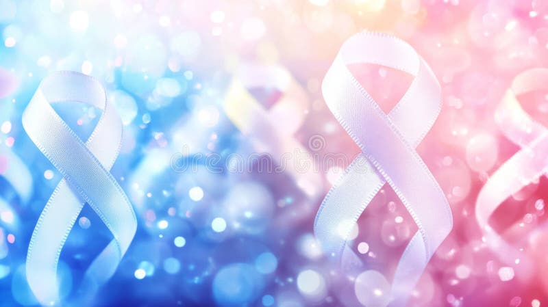 Pastel Ribbon Awareness Campaign Abstract Background Stock Illustration ...
