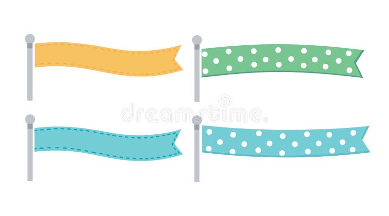 Pastel Ribbon Banner Set. Vector Illustration Stock Vector ...