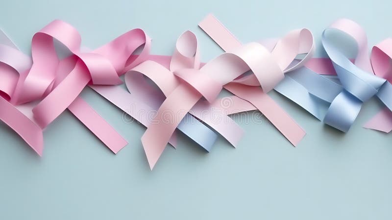 Pastel Ribbons Arranged in a Decorative Pattern Stock Illustration ...