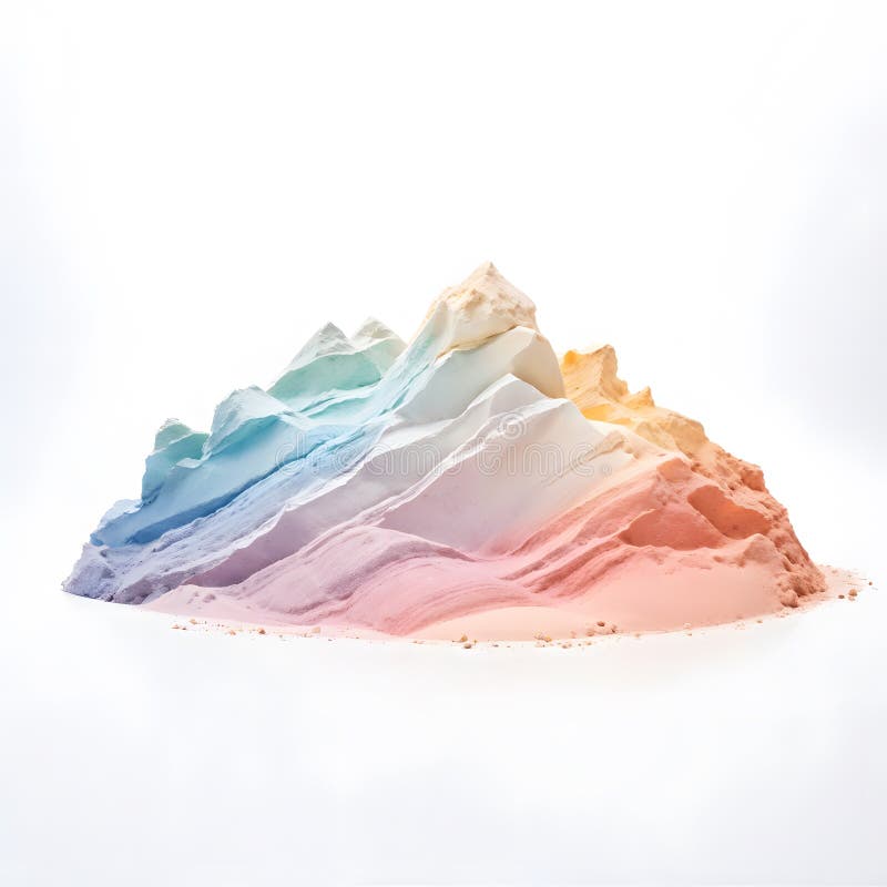 Pastel sand mountains stock illustration. Illustration of isolated ...