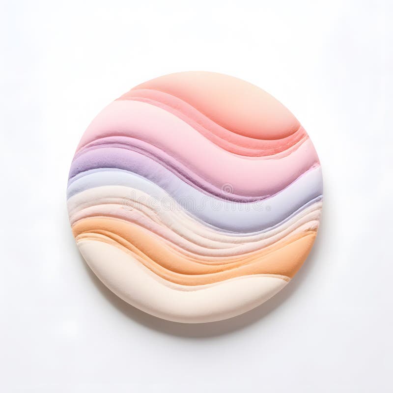 Pastel Sand Waves in Circles Stock Illustration - Illustration of ...