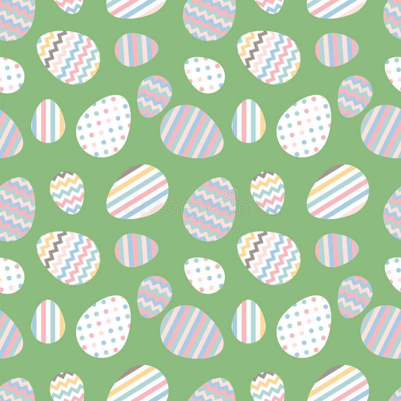 Pastel Seamless Vector Pattern with Easter Eggs. Stock Vector ...
