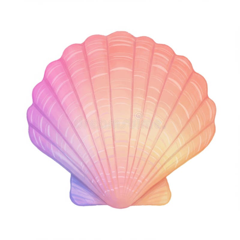 Pastel Seashell Gradient Illustration Stock Illustration - Illustration ...