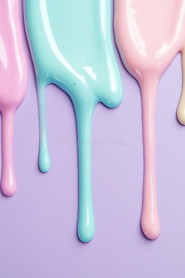 Colorful Nail Polish Drips in Pastel Shades Create a Cheerful and ...