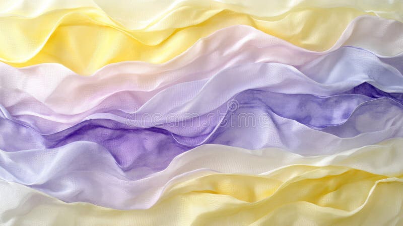 Pastel Silk Fabric Draped in Soft Waves Stock Illustration ...