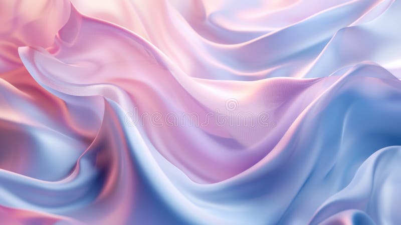 Pastel Silk Fabric in Gentle Motion Stock Illustration - Illustration ...