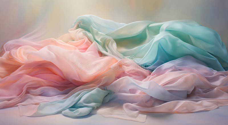 Pastel Silk Waves stock photo. Image of calming, airy - 301812370