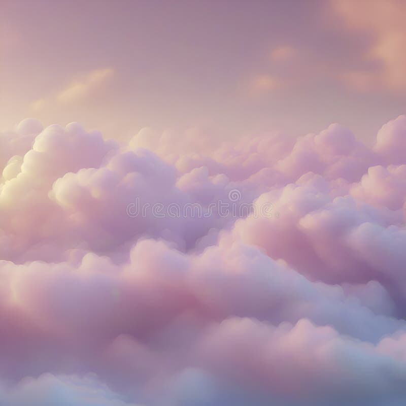 Pastel Sky, Cloud, and Sunlight. Color Gradient Background. Ai ...