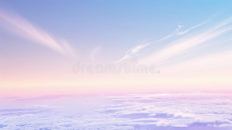 Pastel Sky Cloudscape. Soft, Pastel-hued Cloudscape with a Subtle Pink ...