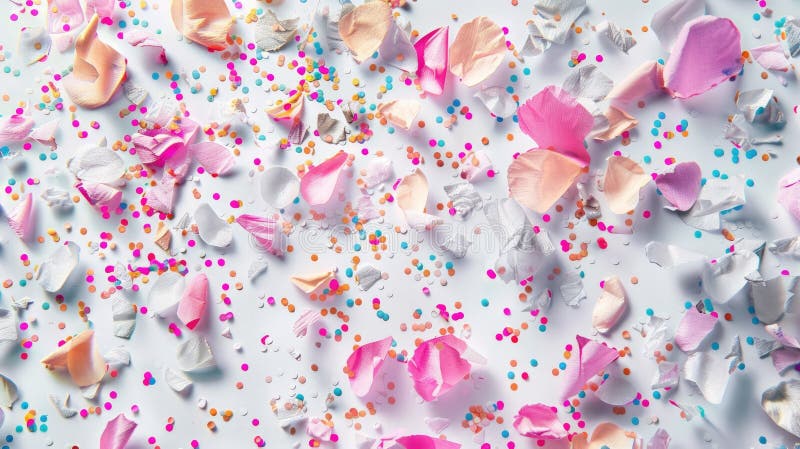 Colorful Confetti Exploding on Pastel Background, Ideal for Joyful ...