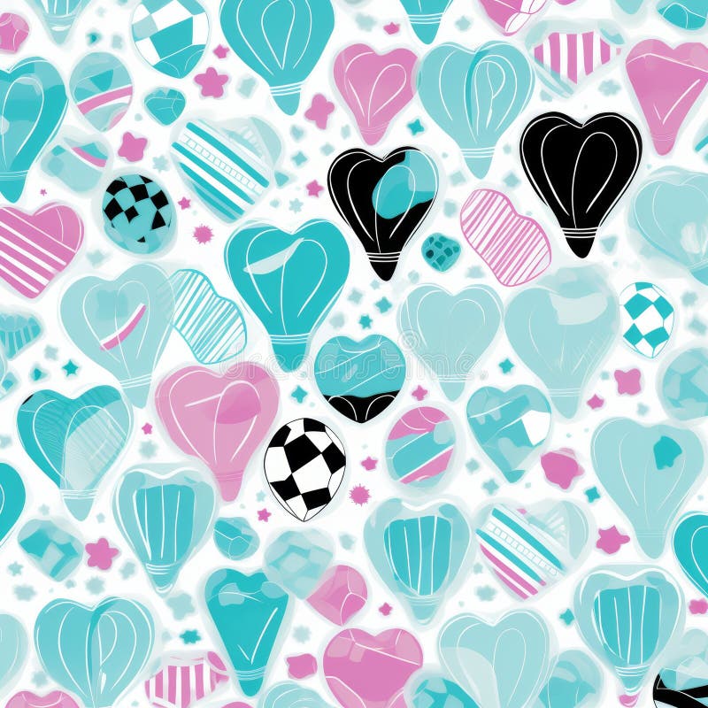 Pastel Soccer Ball Pattern Illustration on Transparent Background for ...