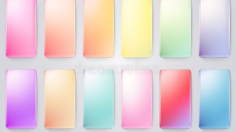 Pastel Soft. Rainbow Gradient Set. Color Background Stock Illustration ...