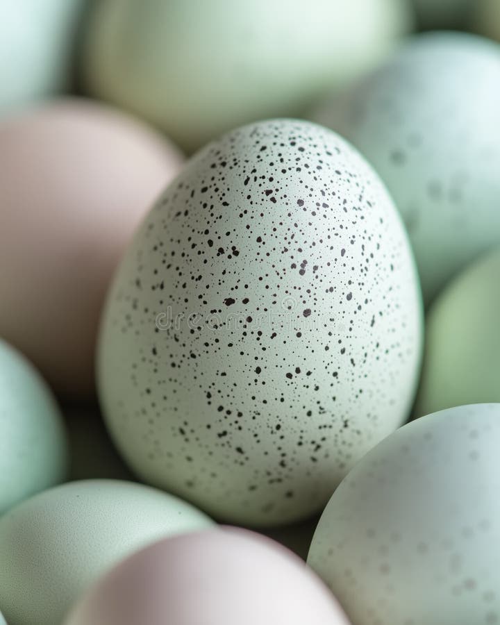 Pastel Speckled Easter Egg in Soft Spring Colors Stock Image - Image of ...