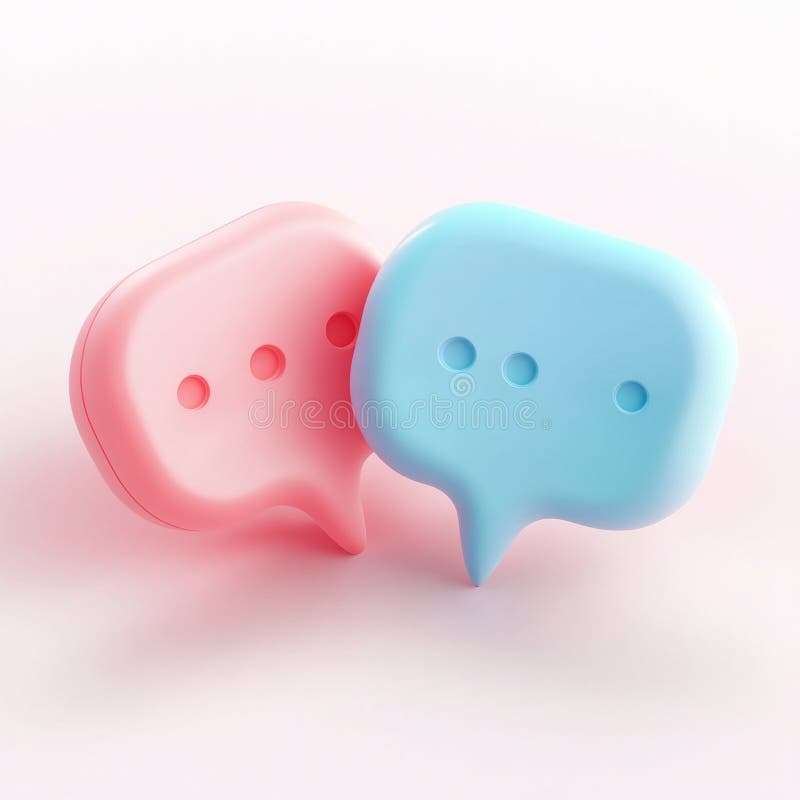 Pastel Speech Bubbles Symbolizing Communication Interaction Stock ...