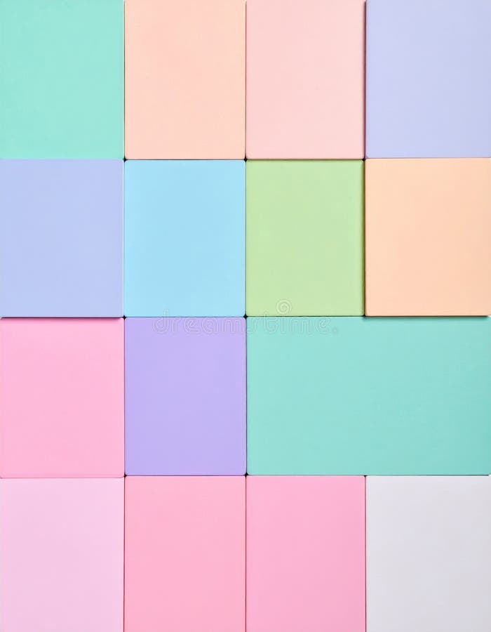 Pastel Squares Background with a Soft Color Geometric Design and Clean ...