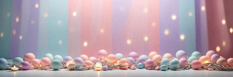 Pastel Stage with Colorful Wall for Backdrop and Presentation Stock ...
