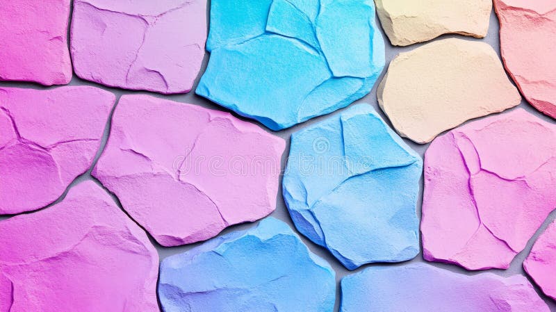 Pastel Stone Wall Texture Colorful Stone Wall Pastel Shades Smooth ...