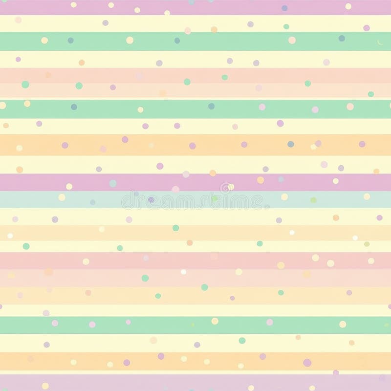 Pastel Striped Background with Polka Dots Pattern Stock Image - Image ...