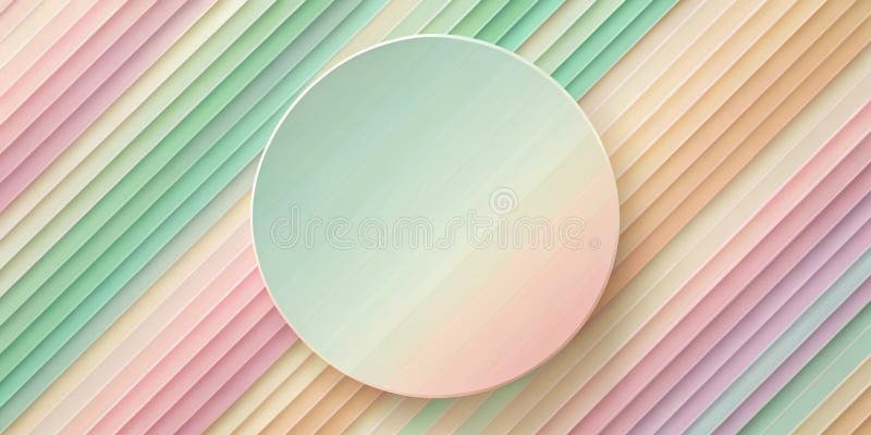 Pastel Stripes and a Circular Blank Space for Your Text or Image ...