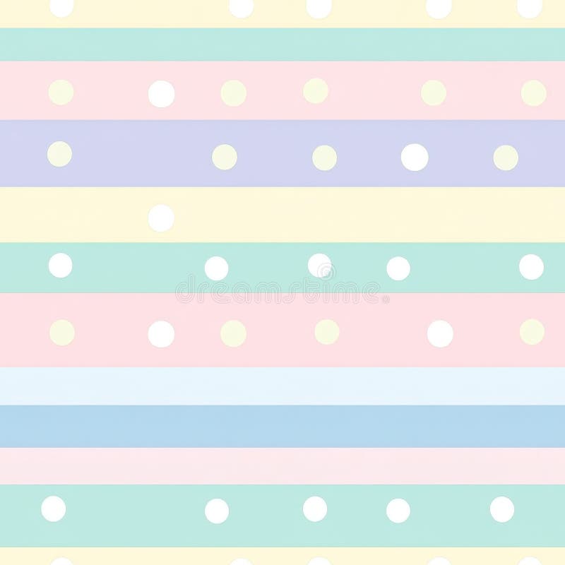 Pastel Stripes and Polka Dots Pattern Background for Playful Designs ...