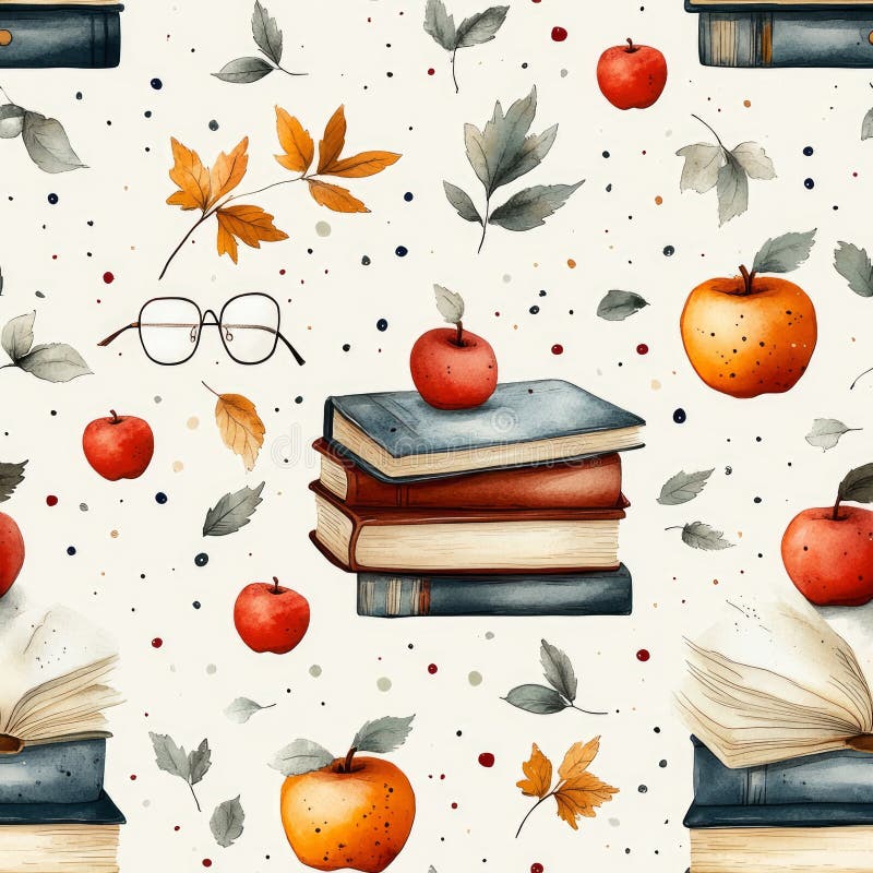 Pastel Study Essentials: Seamless Pattern Stock Illustration ...