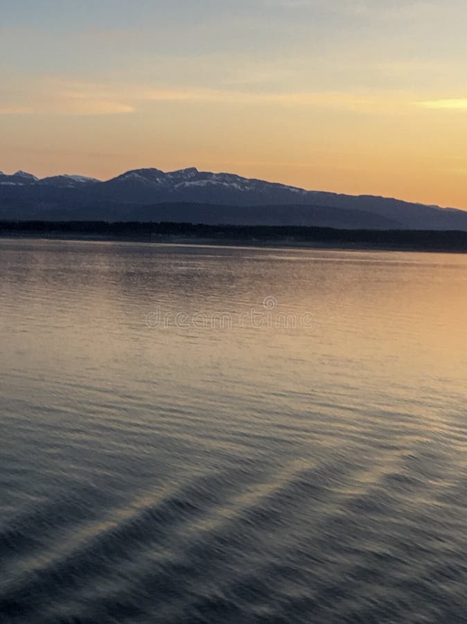 The Pastel Sunset in Alaska Stock Photo - Image of snow, mountains ...