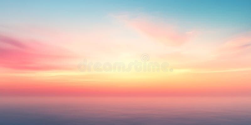 Pastel Sunset Sky: Soft Hues Background Image Stock Illustration ...