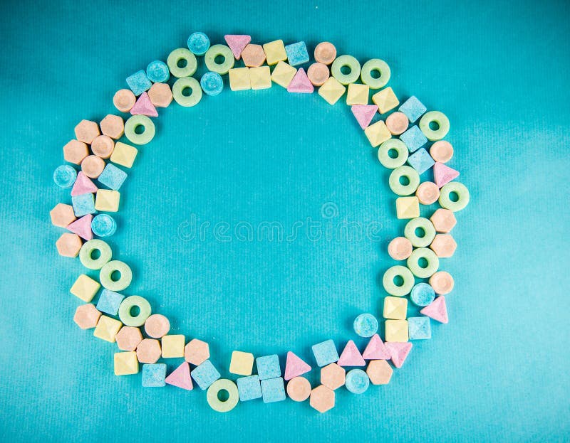 Pastel sweet candy circle stock photo. Image of yellow - 73871002