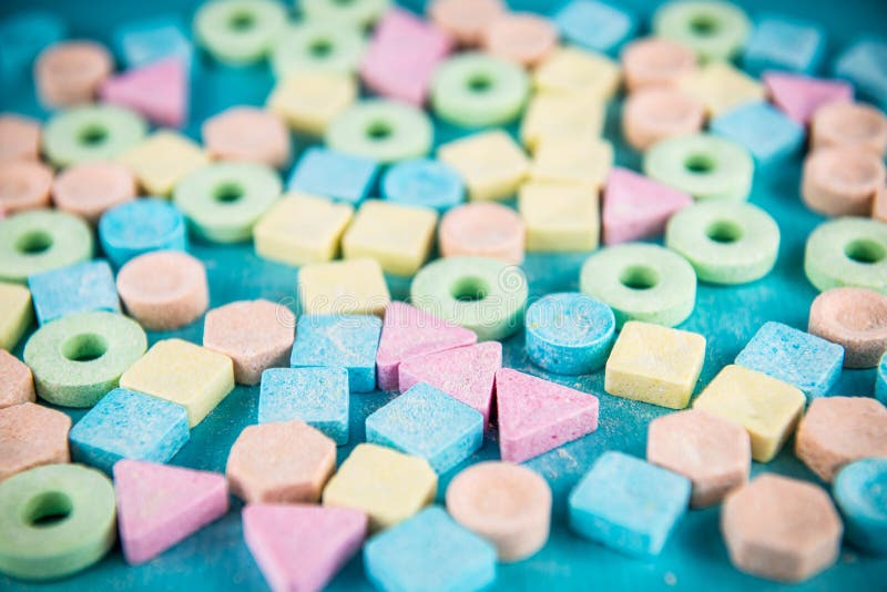 Pastel Sweet Candy Closed-up Stock Image - Image of yellow, background ...