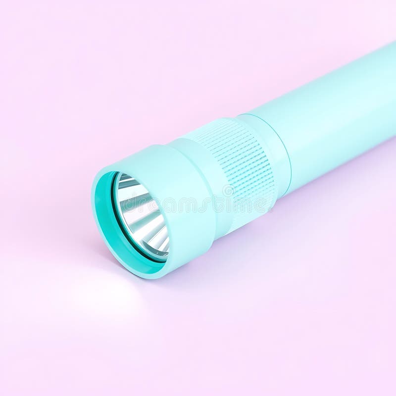A Pastel Teal Penlight with an Adjustable Focus on a Soft Lilac ...