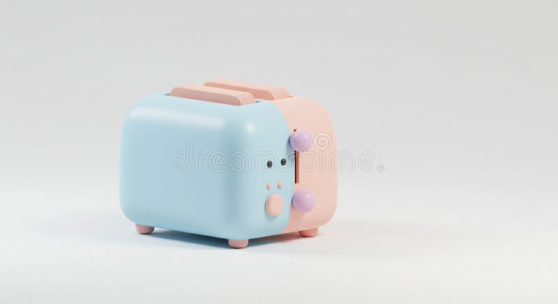Pastel Toaster Render stock illustration. Illustration of graphic ...