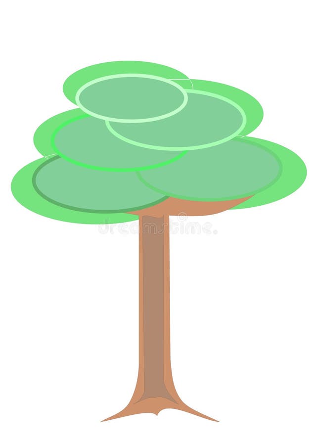 Pastel Tree Vector stock vector. Illustration of contemporary - 8276540