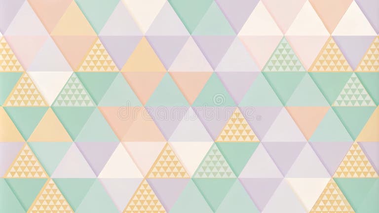 Pastel Triangle Mosaic Background Texture a Seamless Pattern of Soft ...