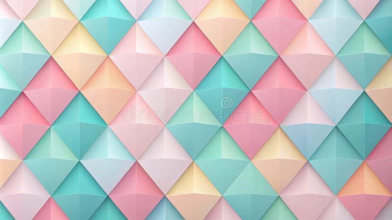 Pastel Triangle Pattern Abstract Geometric Background of Soft Hues ...