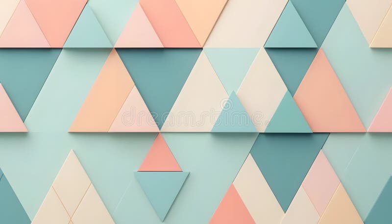 Pastel Triangle Pattern Design with Geometric Shapes for Modern ...