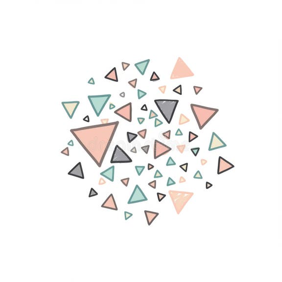 Pastel Triangle Scatter Pattern Abstract Background Stock Illustration ...