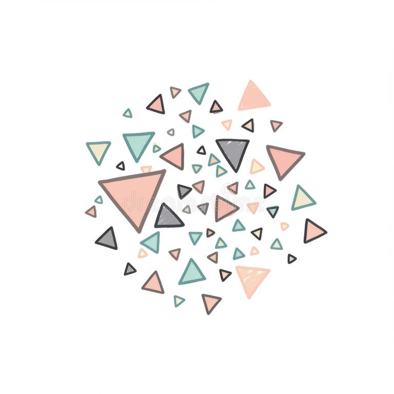 Pastel Triangle Scatter Pattern Abstract Background Stock Illustration ...