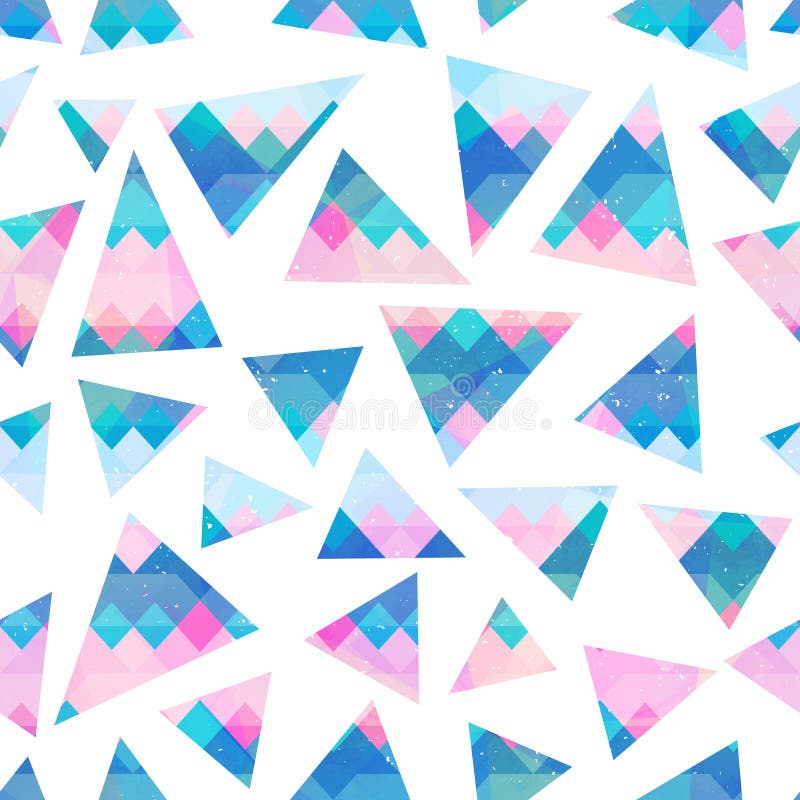 Pastel Triangle Seamless Pattern Stock Vector - Illustration of ...